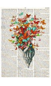 Recycled Book Page Art - DIY Inspired