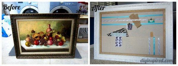 Before and After Craft Organization Board - DIY Inspired