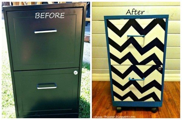 Upcycled Filing Cabinet Collage - DIY Inspired