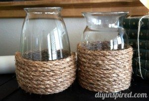DIY Rope Vase 15 Minute How To - DIY Inspired