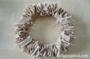 Burlap Wire Hanger Wreath Tutorial - DIY Inspired