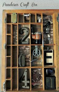 Vintage Wood Letterpress Tray Table - DIY Inspired