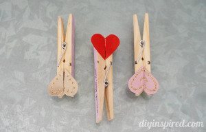 Heart Clothespin Valentines - DIY Inspired