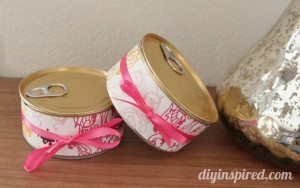 Recycled Gift Wrapping Idea: Pop Top Cans - DIY Inspired