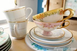 Easy Upcycled Thrift Store Tea Cups - DIY Inspired