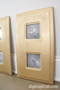 Easy Store Bought Frame Metallic Makeover - DIY Inspired