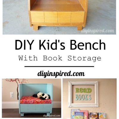 DIY Kid's Bench with Book Storage - DIY Inspired - DIY Inspired