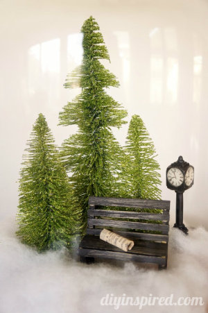 Easy Mini Winter Scene in a Cloche - DIY Inspired