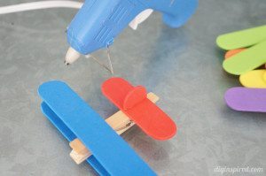 Airplane Clothespin Kids Craft - DIY Inspired