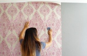 How to Hang Wallpaper with a Pattern - DIY Inspired