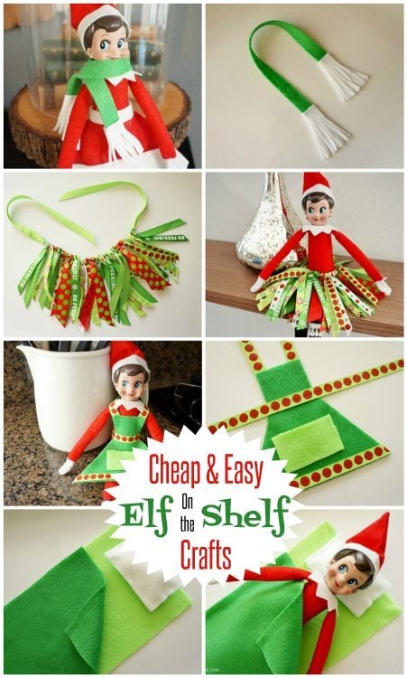 Cheap Elf On The Shelf Crafts With Tutorials DIY Inspired