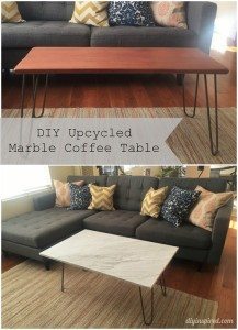 DIY Upcycled Marble Coffee Table - DIY Inspired