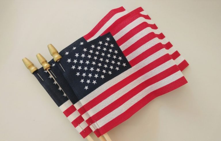 How to Tea Stain Flags - DIY Inspired