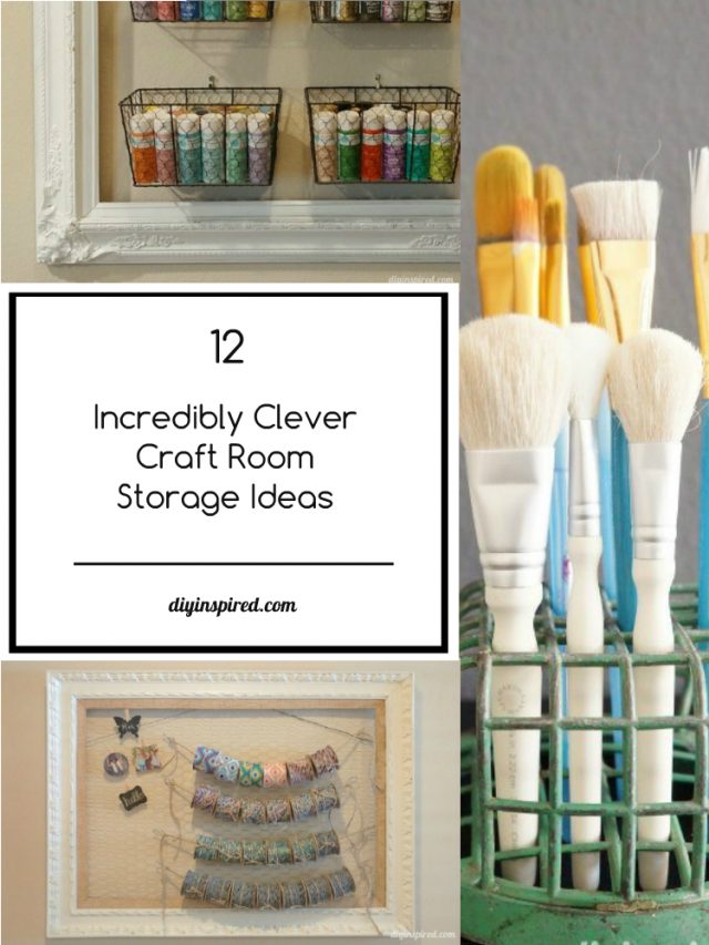 12 Incredibly Clever Craft Room Storage Ideas - DIY Inspired