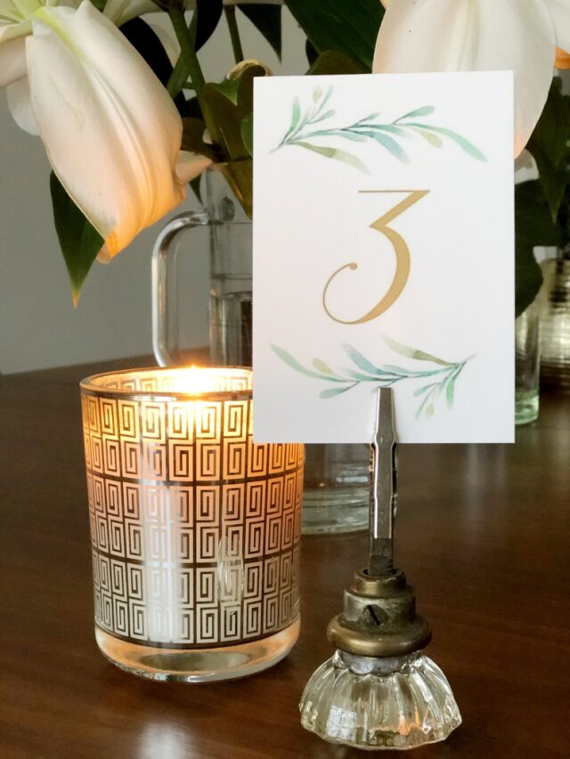 DIY Table Number Ideas - DIY Inspired