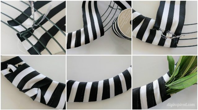 DIY Wire Ribbon Wreath for Spring - DIY Inspired