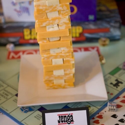 Jenga Cheese Tower - DIY Inspired