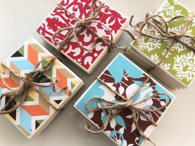 DIY Repurposed Ceramic Tile Coasters - DIY Inspired