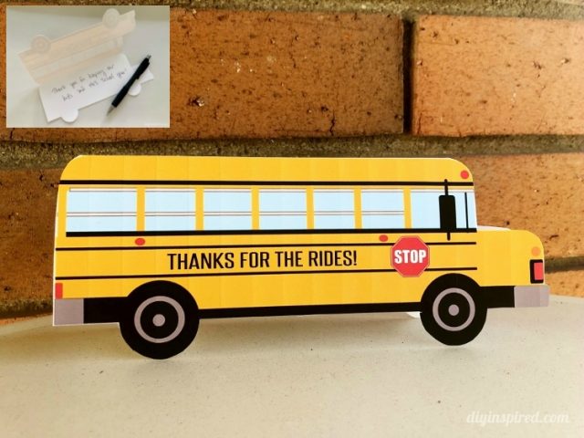 School Bus Driver Card - DIY Inspired
