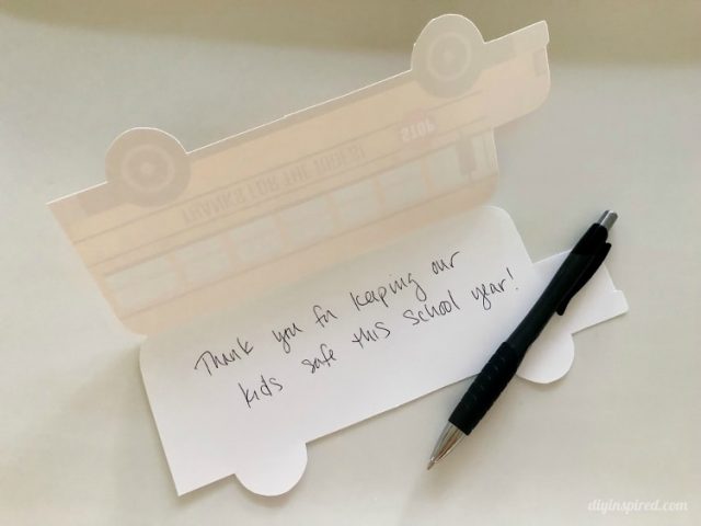 School Bus Driver Card - DIY Inspired