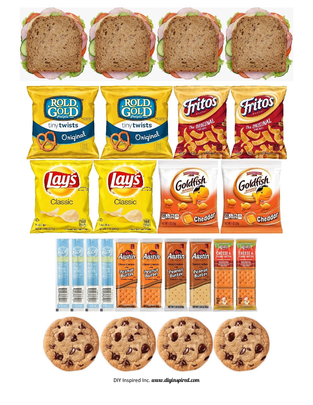 Printable Doll Sized Lunch Food - DIY Inspired - DIY Inspired