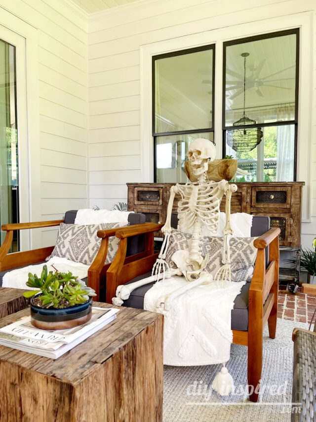 Halloween Decorating with Skeletons - DIY Inspired
