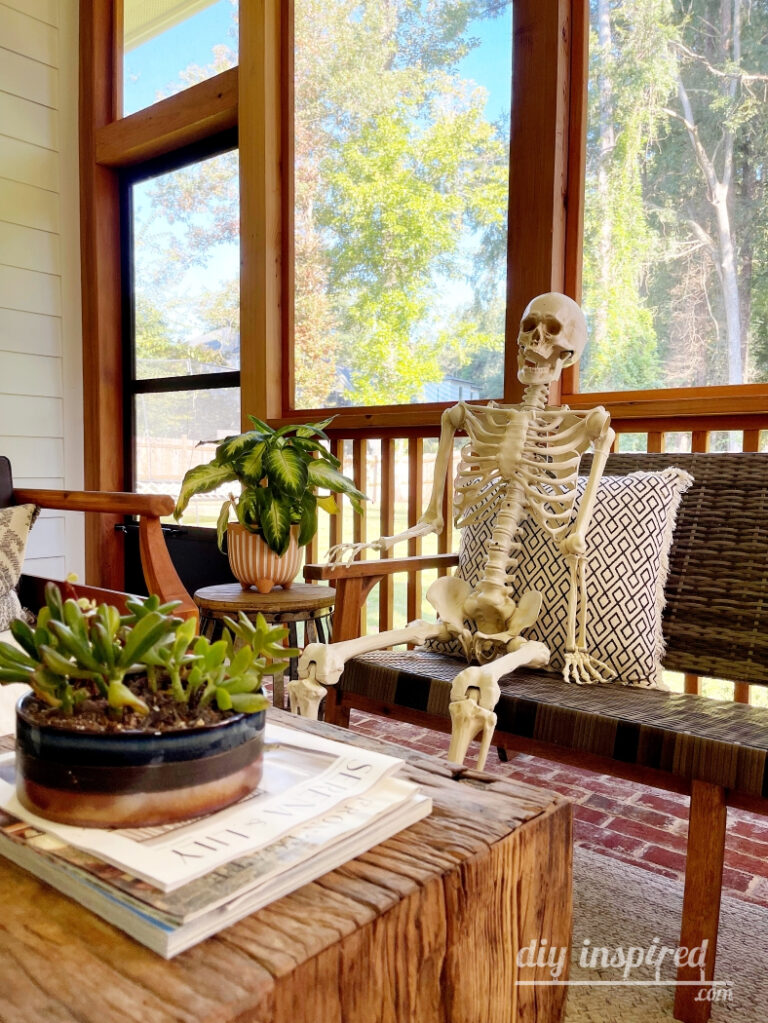 Halloween Decorating with Skeletons - DIY Inspired