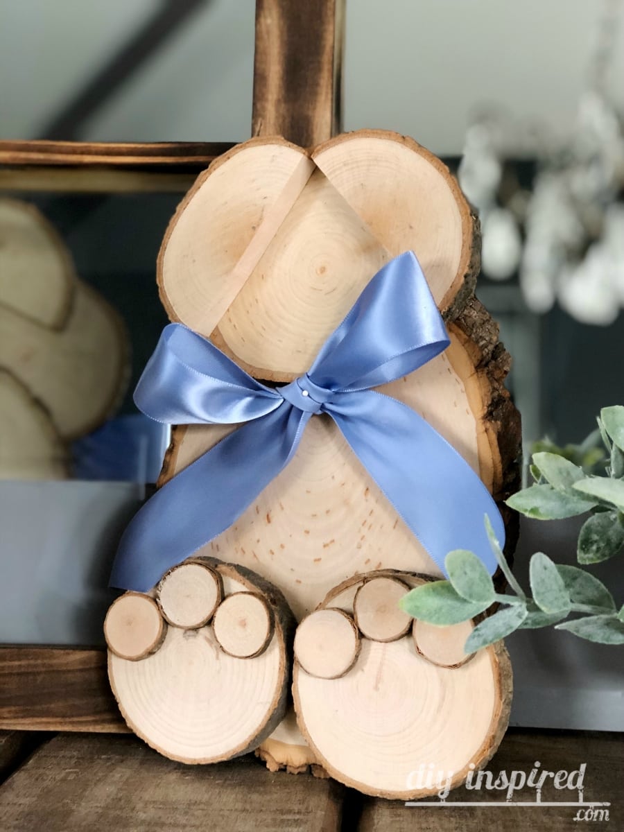 DIY Wood Slice Bunnies - DIY Inspired
