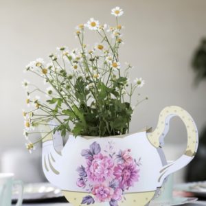 Paper Tea Pot with Daisies - DIY Inspired