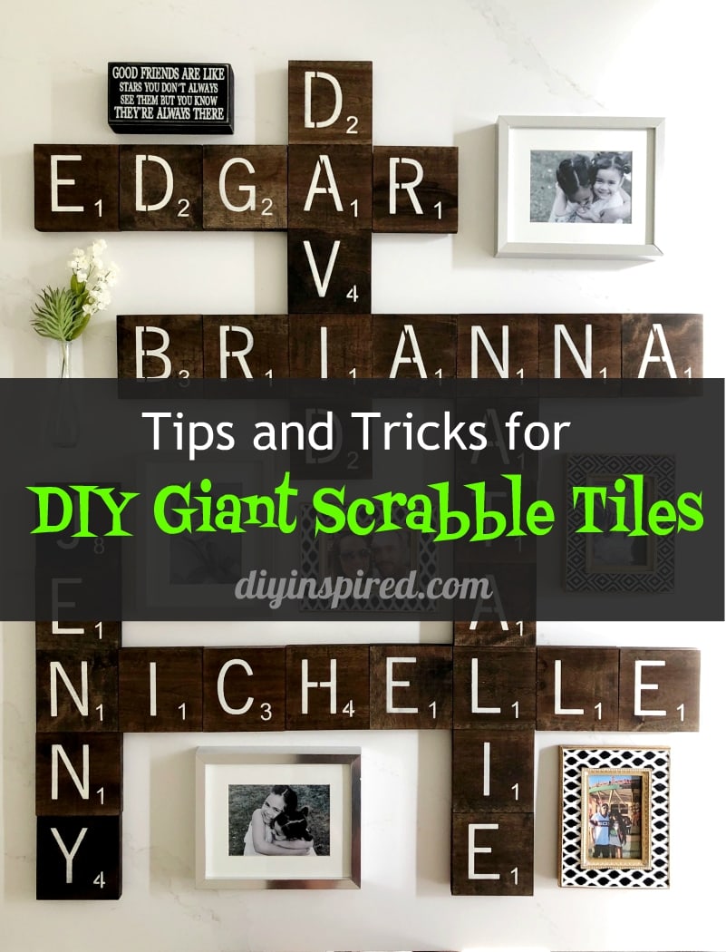 DIY Scrabble Tile Wall Art - DIY Inspired