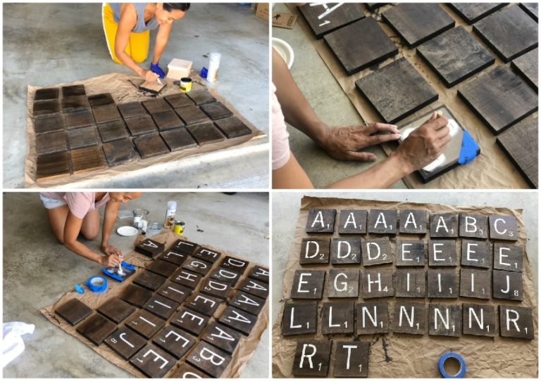DIY Scrabble Tile Wall Art - DIY Inspired