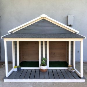 Double Dog House Makeover - DIY Inspired