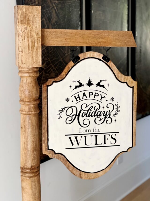 Reversible Halloween and Christmas Porch Sign - DIY Inspired